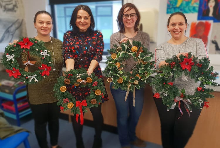 Christmas Wreath Making Team Building Event